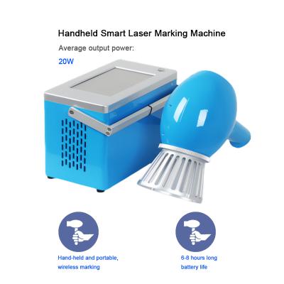 China Syscode S8 Handheld Laser Marker with 19.5W-50W Power, 75mm Marking Range and 6-8 Hour Battery Life for sale