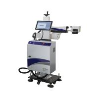 China 50W High Speed Fiber Laser Marking Machine with 210 M/Min Speed and 110x110mm Marking Area for Industrial Coding for sale