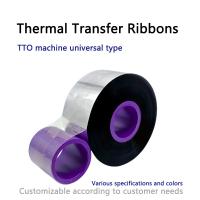 China TTO Thermal Transfer Ribbon 33mm & 55mm Widths 500m Length for Food Packaging Date and QR Code Printing for sale