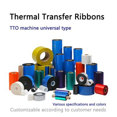 China 55mm Width 500m Length Thermal Transfer Ribbon for TTO Coding Machines - Wax, Resin & Hybrid Options for sale