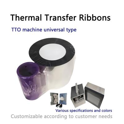 China Premium Wax Resin Thermal Transfer Ribbon 55mm x 600m for TTO Printers - 33m Core Size, Multiple Colors for sale