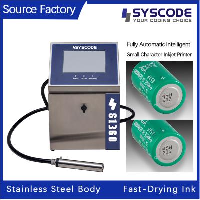 China Syscode 1360 Small Character Inkjet Printer IP55 Stainless Steel EN71-3 Eco Ink 1.2-5.0mm for sale
