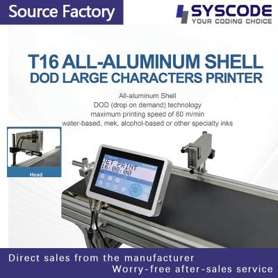 China T16 Series DOD Large Character Inkjet Printer - 60m/min Speed, 10-50mm Print Height, All-Aluminum Industrial Coding Solution for sale
