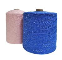 China 5mm Hilos Beads Cotton Blend Yarn Fancy Sequin Yarn For Knitting for sale