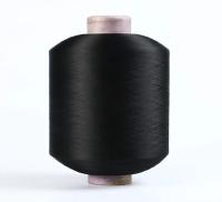 China 100% FDY Bright 150D Diamond Yarn Black Polyester Textured Yarn For Label for sale