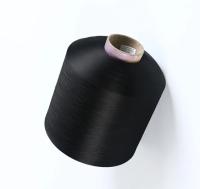 China 100% FDY Bright 150D Diamond Yarn Black Polyester Textured Yarn For Label for sale