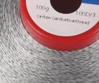 China 100D/3 Carbon Fiber Anti Static Thread Conductive Yarn Twisted Sewing for sale