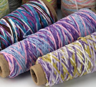 China Anti Pilling 12nm Glitter Chenille Yarn Dyed And Raw White Ring Spun for sale
