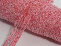 China Two Mix Color Chenille Yarn Chunky Dyed 50% Polyester 50% Cotton Blended White Dot for sale