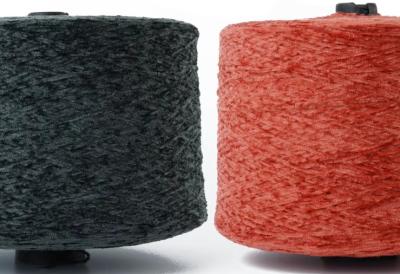 China 6NM 2mm Chenille Fancy Yarn Environmentally Fine Terylene Cotton Chenille Thread For Sofa for sale