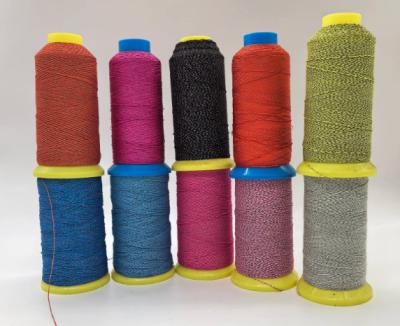 China 100% Polyester Colorful Rainbow Double Side Reflective Yarn For Knitting Wash Durability 0.25mm 0.5mm 1mm for sale