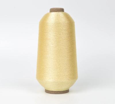 China 150d Pure Gold And Pure Silver Metallic Embroidery Yarn Gassed Technics for sale
