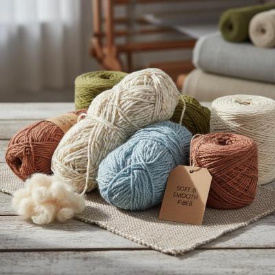 China Soft And Smooth Upcycled Yarn Dyed Or Raw Versatile Sustainable Fiber For Textile Makers And Eco Friendly Apparel Lines for sale