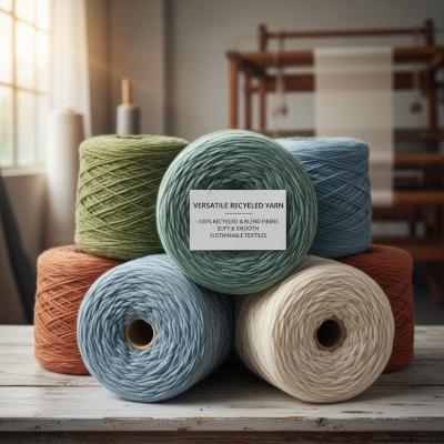 China Versatile Recycled Yarn Made From 100 Percent Recycled Or Blend Fibers Offering Soft And Smooth Texture Ideal For Sustainable Textile Production for sale