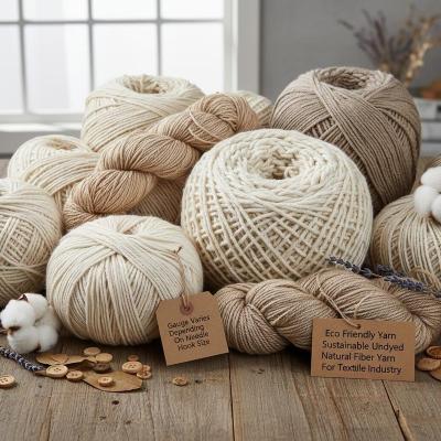 China Gauge Varies Depending On Needle Hook Size Eco Friendly Yarn Sustainable Undyed Natural Fiber Yarn For Textile Industry for sale