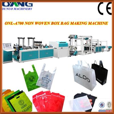 China PLC automatic t-shirt bag making machine with auto pneumatic punching device for sale