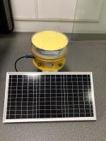 China Red Solar Powered Aviation Obstruction Light 20FPM Medium Intensity for sale