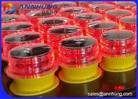China Red Color Low Intensity  Solar Obstruction Light  For Electric Tower And High - Rise Building for sale