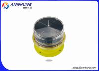 China LED Solar Red Obstruction Light , 10cd Low Intensity Aircraft Warning Light IP68 for sale