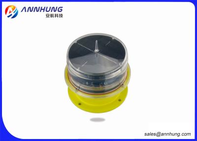 China LED Solar Red Obstruction Light , 10cd Low Intensity Aircraft Warning Light IP68 for sale