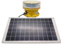 China Solar Aviation Obstruction Light LED Red Medium Intensity with IP66 Aluminum Alloy and ≥2000cd Brightness for sale