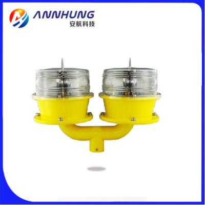 China Solar Aviation Obstruction Light ICAO Solar High Buliding Warning Lights L810 Double Obstacle Light for sale