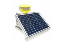 China FAA Type A Solar Aviation Obstruction Light LED Mono Crystalline Silicon White Color for sale