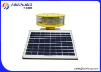 China FAA Type A Solar Aviation Obstruction Light LED Mono Crystalline Silicon White Color for sale