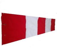 China PVC / Nylon Heliport Windsock Red White / Orange White 1.2m 2.4m 3.6m for sale