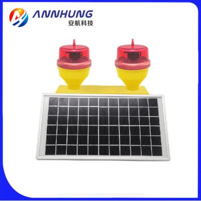 China Solar Powered Double Led Aviation Obstruction Light Low Intensity for sale