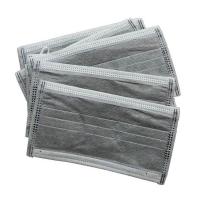 China Light Weight Activated Carbon Dust Mask Grey Color 25 + 35 + 25 + 25 GSM for sale