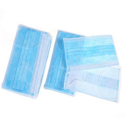 China Daily Use 3 Ply Disposable Face Mask Blue Color Earloop Low Resistance To Breathing for sale