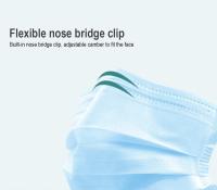 China Anti Fog Non Woven Disposable Mask 3 Layer Filtration With Elastic Ear Loop for sale