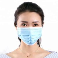 China Anti Fog Non Woven Disposable Mask 3 Layer Filtration With Elastic Ear Loop for sale