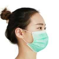 China High filtration Non Woven Disposable Mask , 3 Ply Disposable Green PP Face Mask for sale