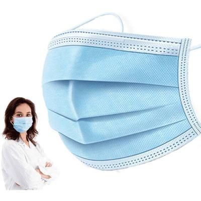 China Liquid Proof Non Woven Disposable Mask 3 Ply Air Pollution Protection Mask for sale