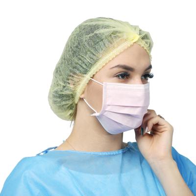 China Anti Pollen Disposable Face Mask Pink Color Wind / Sunlight Prevent Skin Friendly for sale
