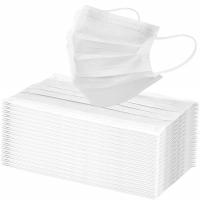 China White Disposable Face Mask Absorbs Hot Air High Elastic Ear Hanging for sale