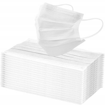 China White Disposable Face Mask Absorbs Hot Air High Elastic Ear Hanging for sale