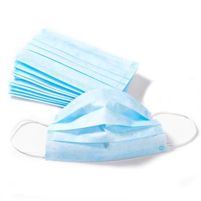 China Disposable Earloop Medical Mask Weight 25grams Simple Design 3 Layer Non Woven Mask for sale