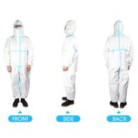 China Anti Barrier breathable Single Use Disposable Protective Coverall for sale