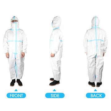 China Anti Barrier breathable Single Use Disposable Protective Coverall for sale