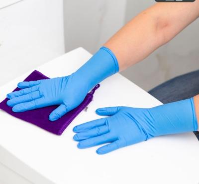 China Disposible Powder Free Nitrile Gloves Blue Black Color Size From S To XL for sale