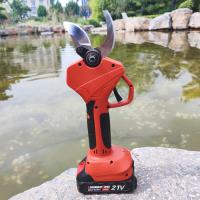 China Rechargeable Battery Electric Pruner Shears 21V Cordless Electric Pruning Scissors for sale
