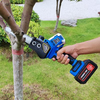 China 8'' Mini Cordless Chain Saw Lithium Battery Power Handheld Electric Chainsaw for sale