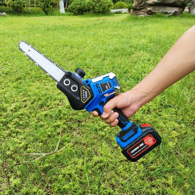China 21V 8inch Lithium Battery Handheld Mini Chainsaw Cordless Brushless For Wood Cutting for sale