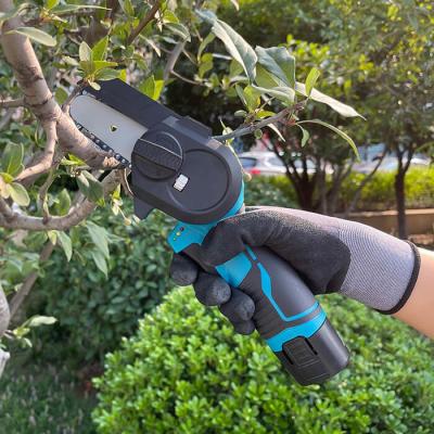 China Power Garden Tools Electric Chainsaw 21V 3Inch Mini Cordless 1500Mah Lithium Ion Battery for sale