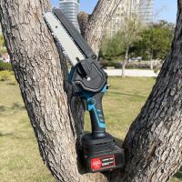 China Ergonomic Handle 6 Inch Small Handheld Battery Powered Chainsaw Cordless for sale