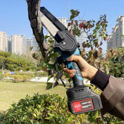 China Portable Handheld Cordless Battery Chain Saw Mini 6 Inch Electric Chainsaw Wireless for sale