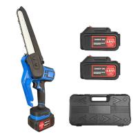 China Cordless CE Handheld Mini Chainsaw 4000mah Battery Powered 8 Inch For Tree Cutting for sale